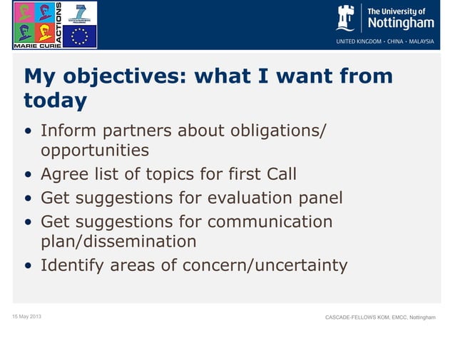 Presentation on project practicalities | PPT