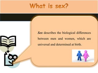 Biological differences in male and female | PPTX