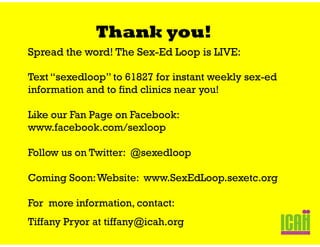 SexEdLoop Case Study - ICAH | PDF | Sexual Health | Diseases and Conditions