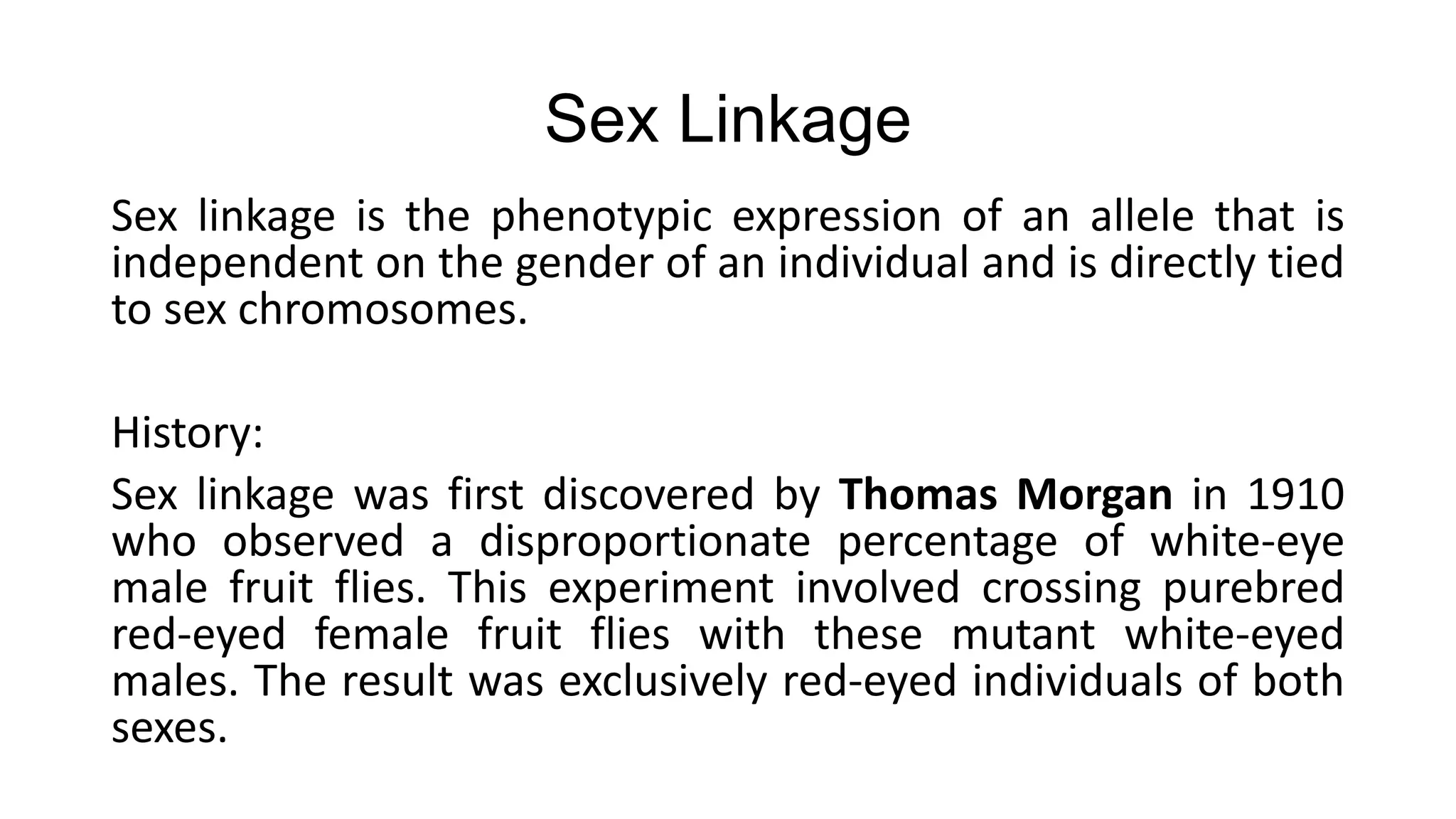 Topic Sex Linkage And Recombination Pptx