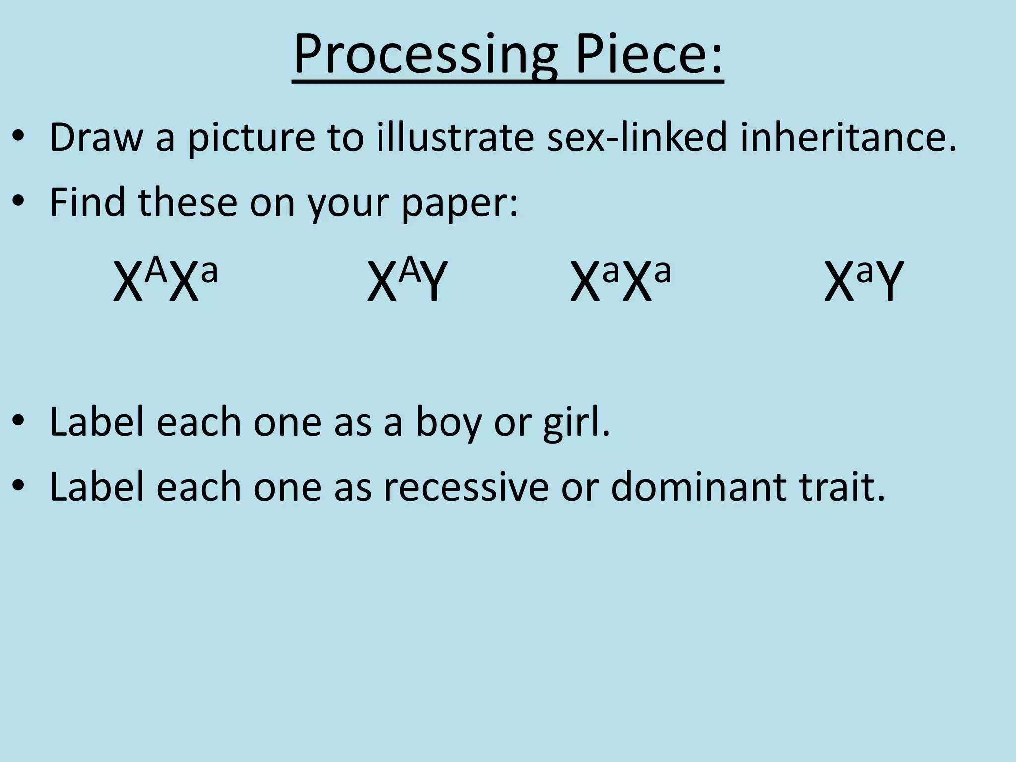 Sex linked inheritance | PPTX