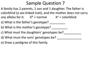 Sex linked inheritance | PPTX
