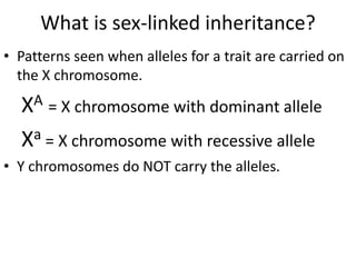 Sex linked inheritance | PPTX
