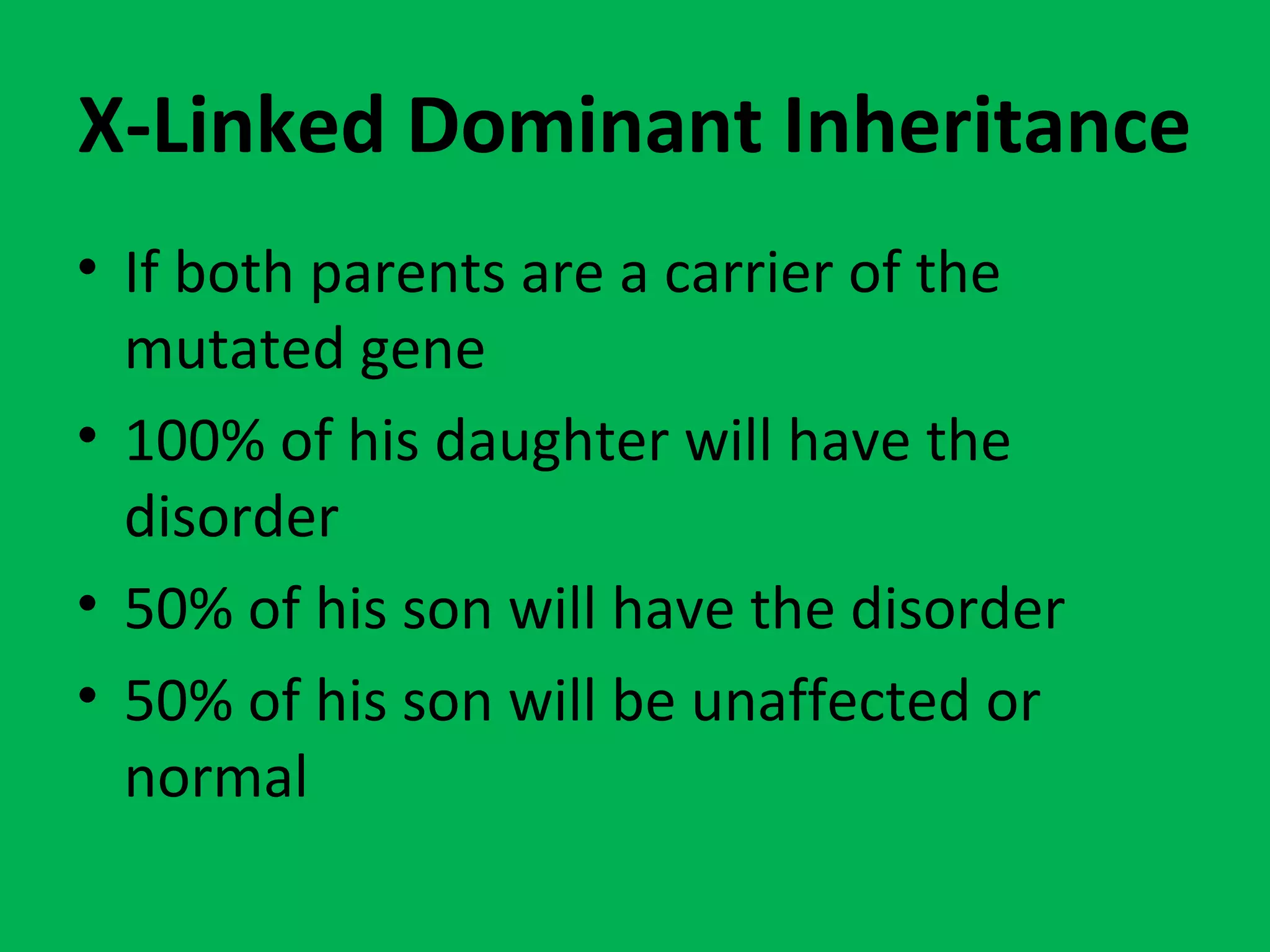 Sex Linked Inheritance Ppt