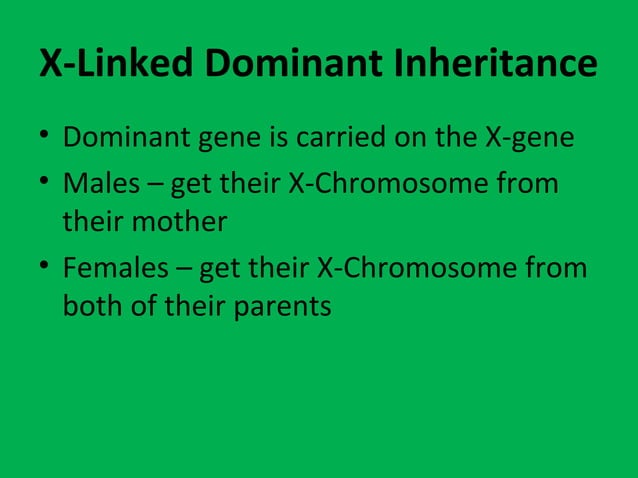 Sex Linked Inheritance Ppt 