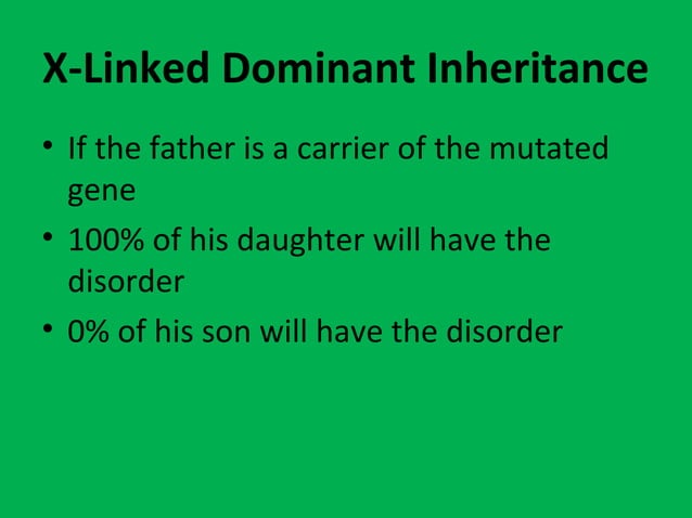 Sex Linked Inheritance | PPT