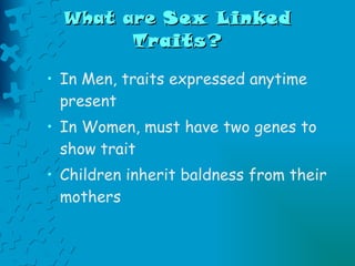 Sex linked traits | PPT