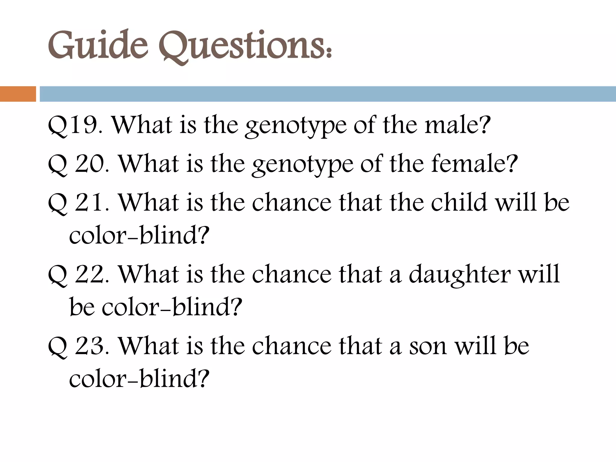 Sex linked traits | PPTX