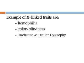 Sex linked traits | PPTX