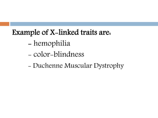 Sex linked traits | PPTX | Blood Disorders | Diseases and Conditions