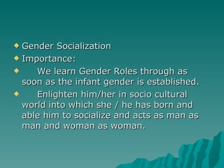 Sex and Gender Roles | PPT