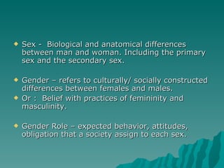 Sex and Gender Roles | PPT
