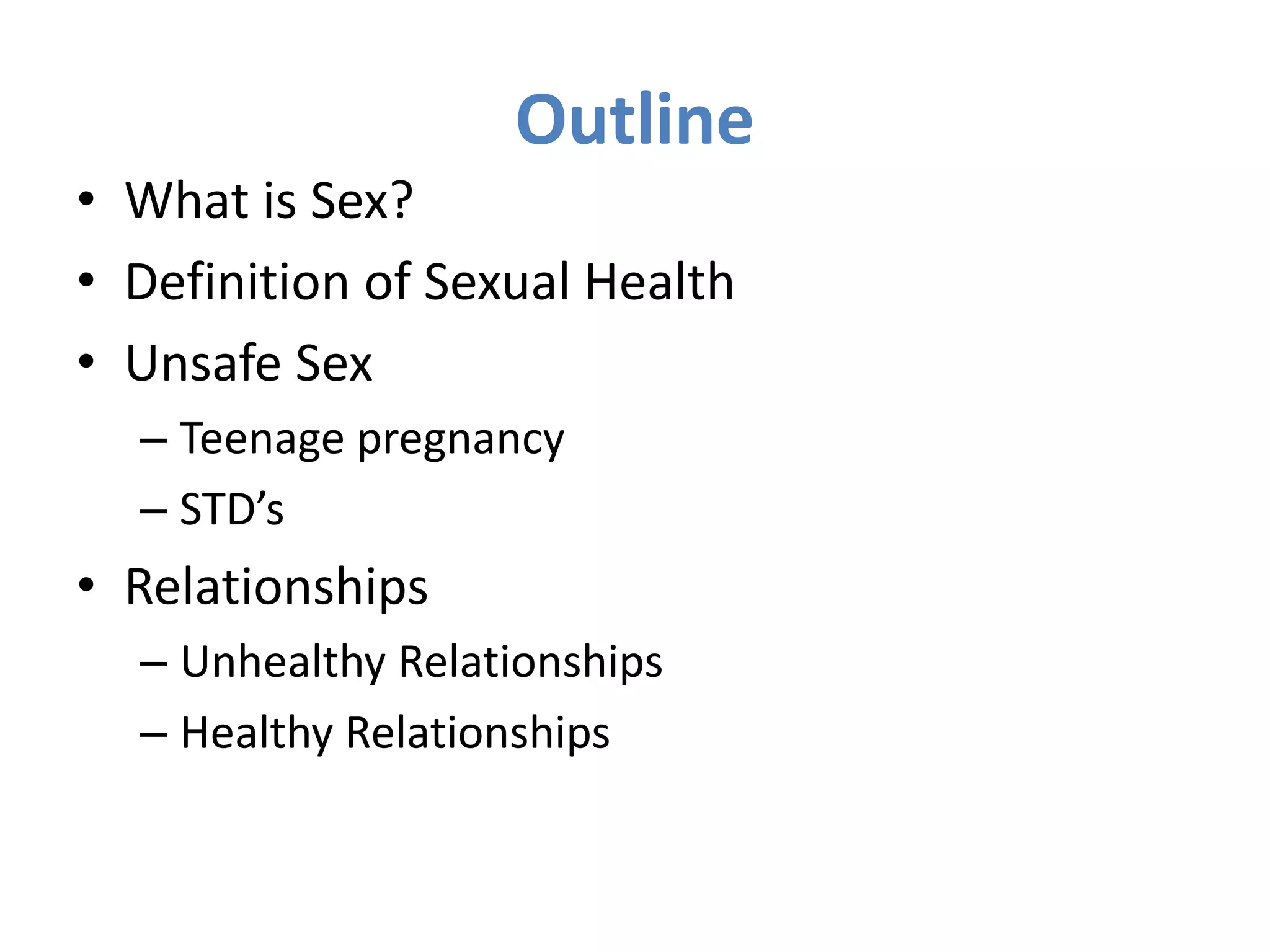 Sex and Relationships | PPTX