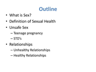 Sex and Relationships | PPTX
