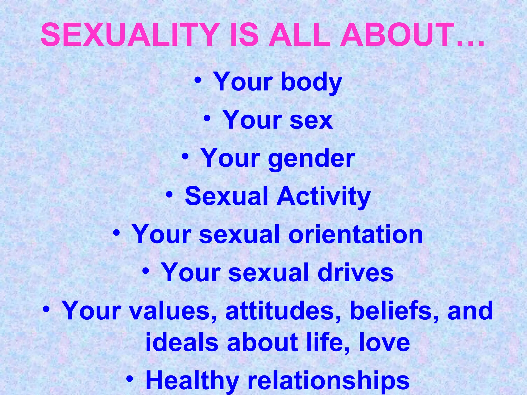 Sex and sexuality powerpoint | PPT