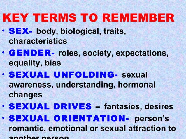 Sex And Sexuality Powerpoint