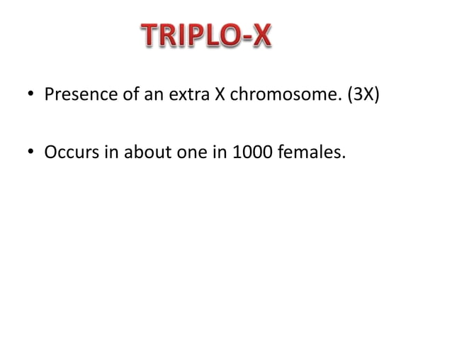 Sex Chromosome Disorders Pptx