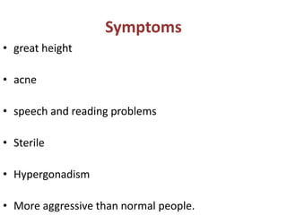 Sex chromosome disorders | PPTX
