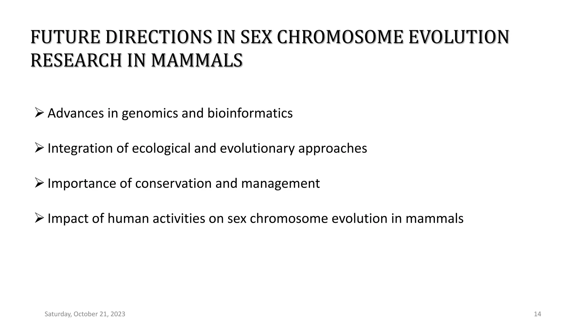 Sex Chromosomes Evolution Pptx