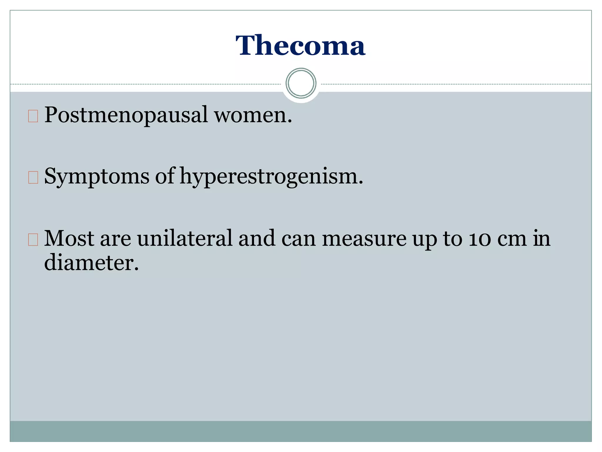 Sex cord stromal tumors- PATHOLOGY | PPTX