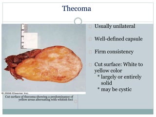Sex cord stromal tumors- PATHOLOGY | PPTX