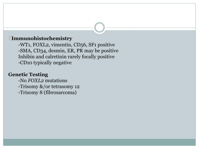 Sex Cord Stromal Tumors Pathology Pptx Reproductive Health Diseases And Conditions
