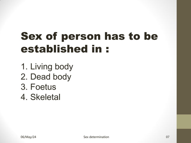 Sex Determination In Forensic Medicine Pdf