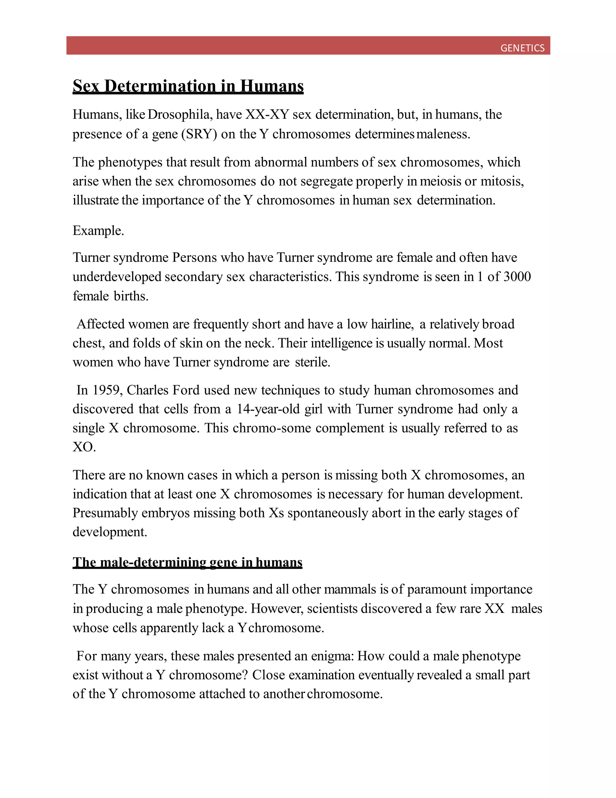 Sex determination and sexlinkedinheritance | PPTX