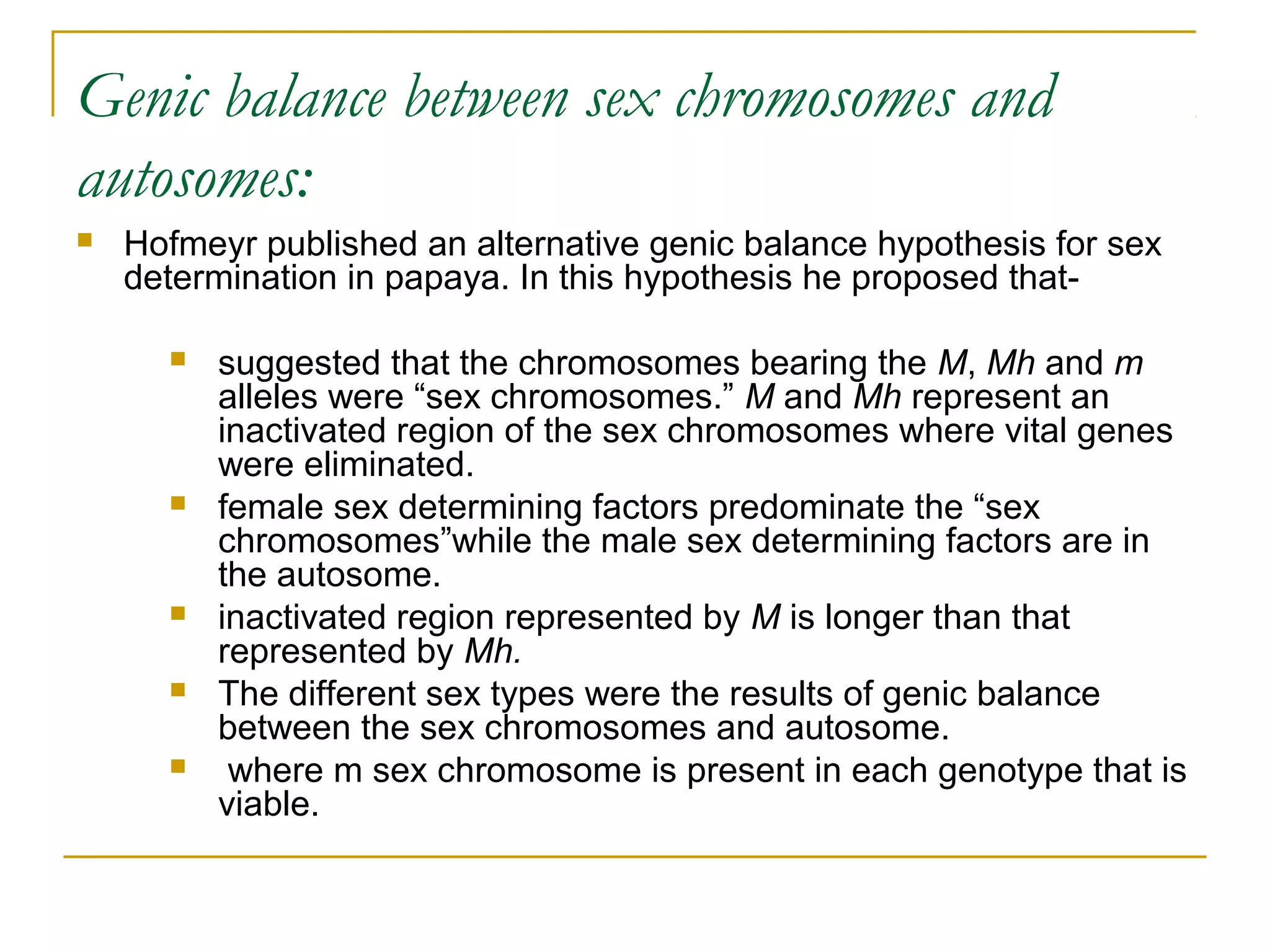 Sex Determination In Papaya Ppt