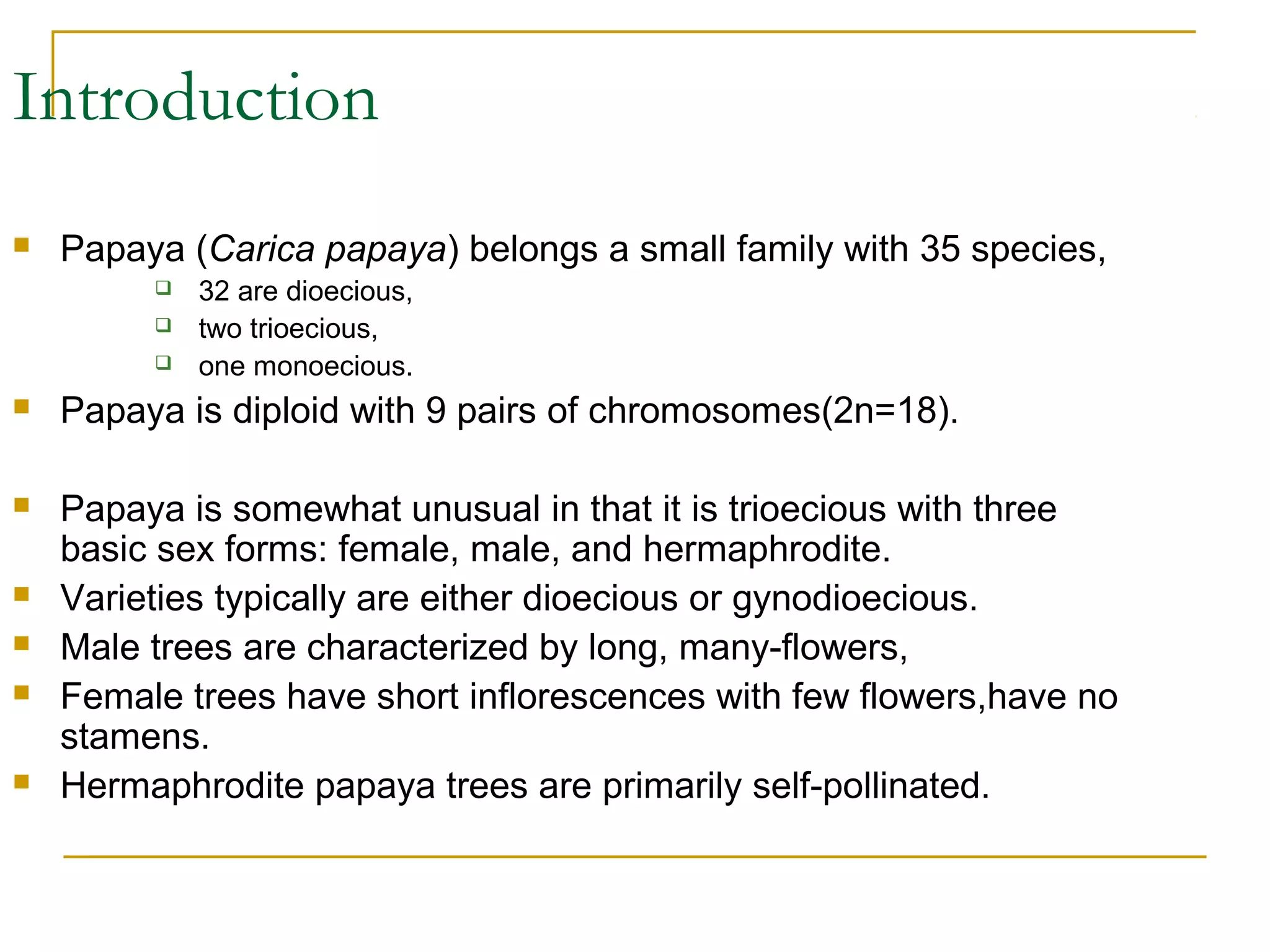 Sex Determination In Papaya Ppt