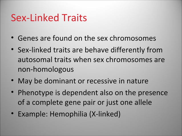 Sex determination & linkage | PPT
