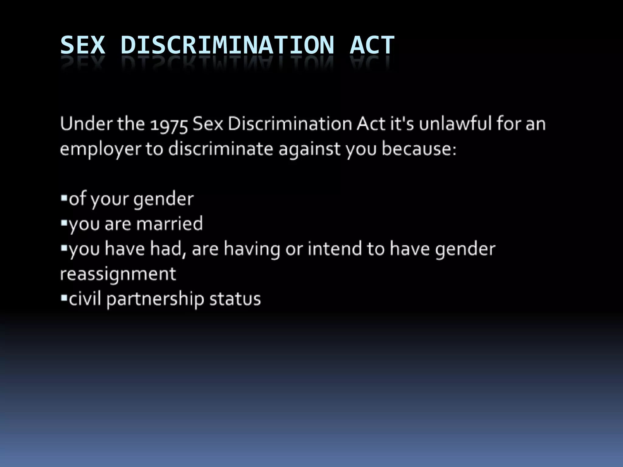 Sex Discrimination Act Pptx