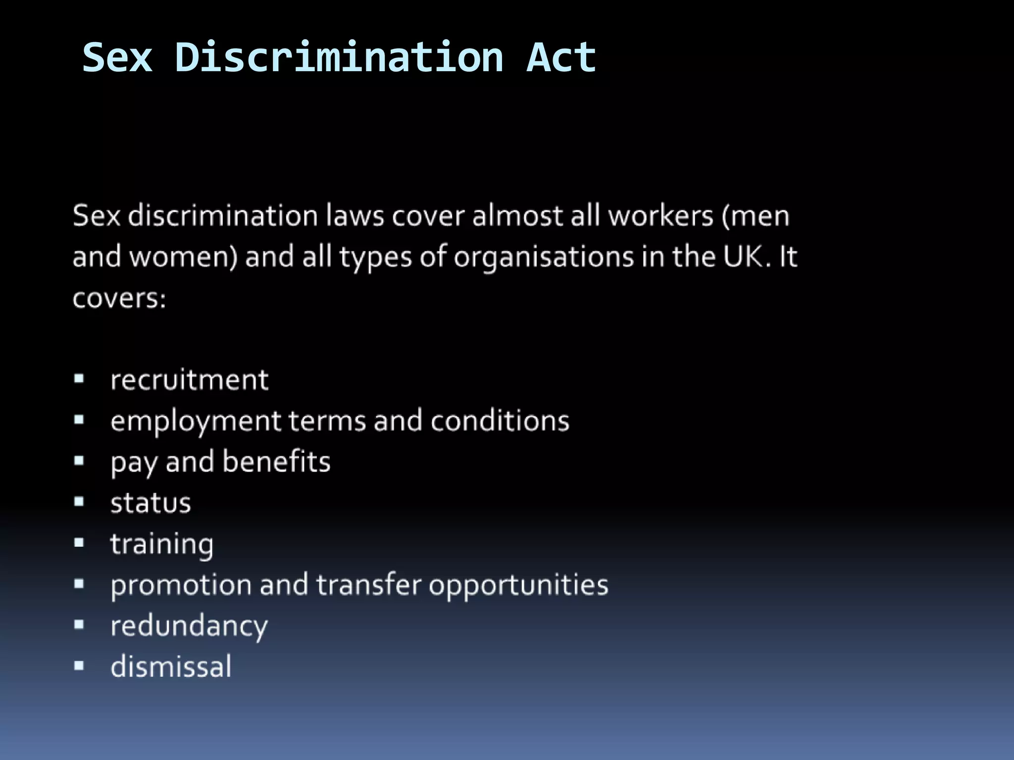 Sex Discrimination Act Pptx