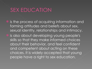 Sex education | PPT