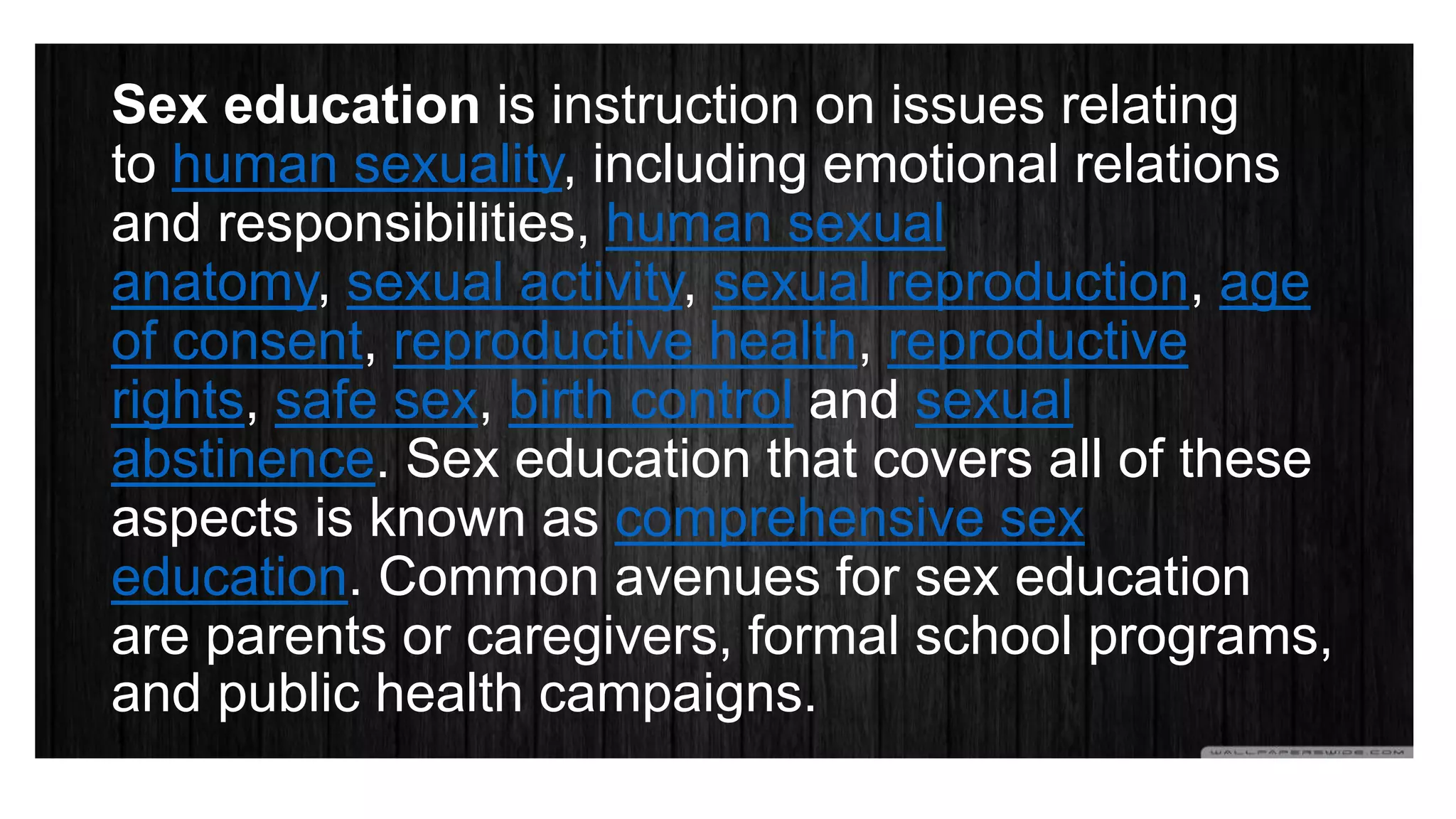 Sex education | PPTX