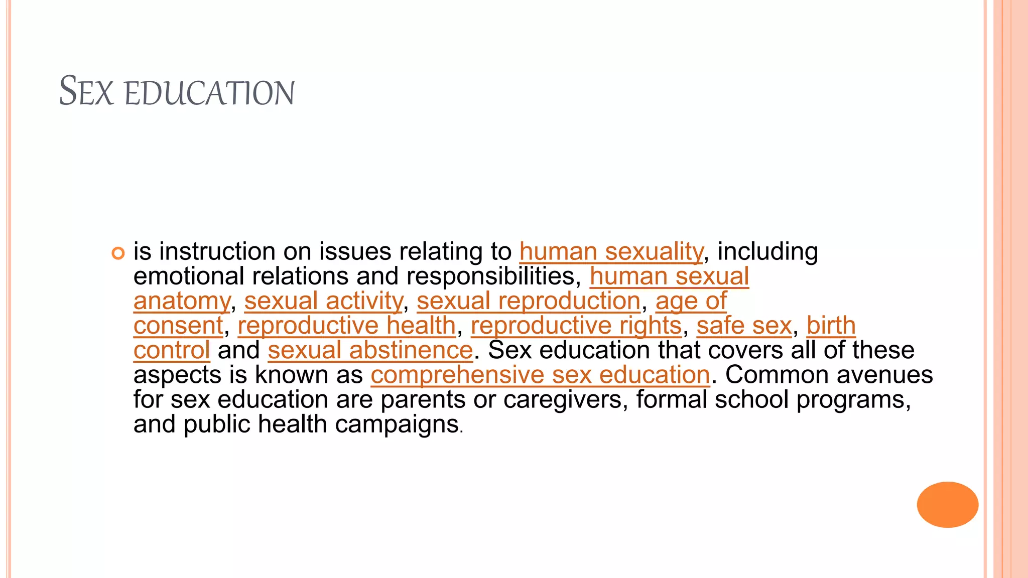 Sex education | PPTX