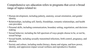 sex education educational counselling ED | PPTX
