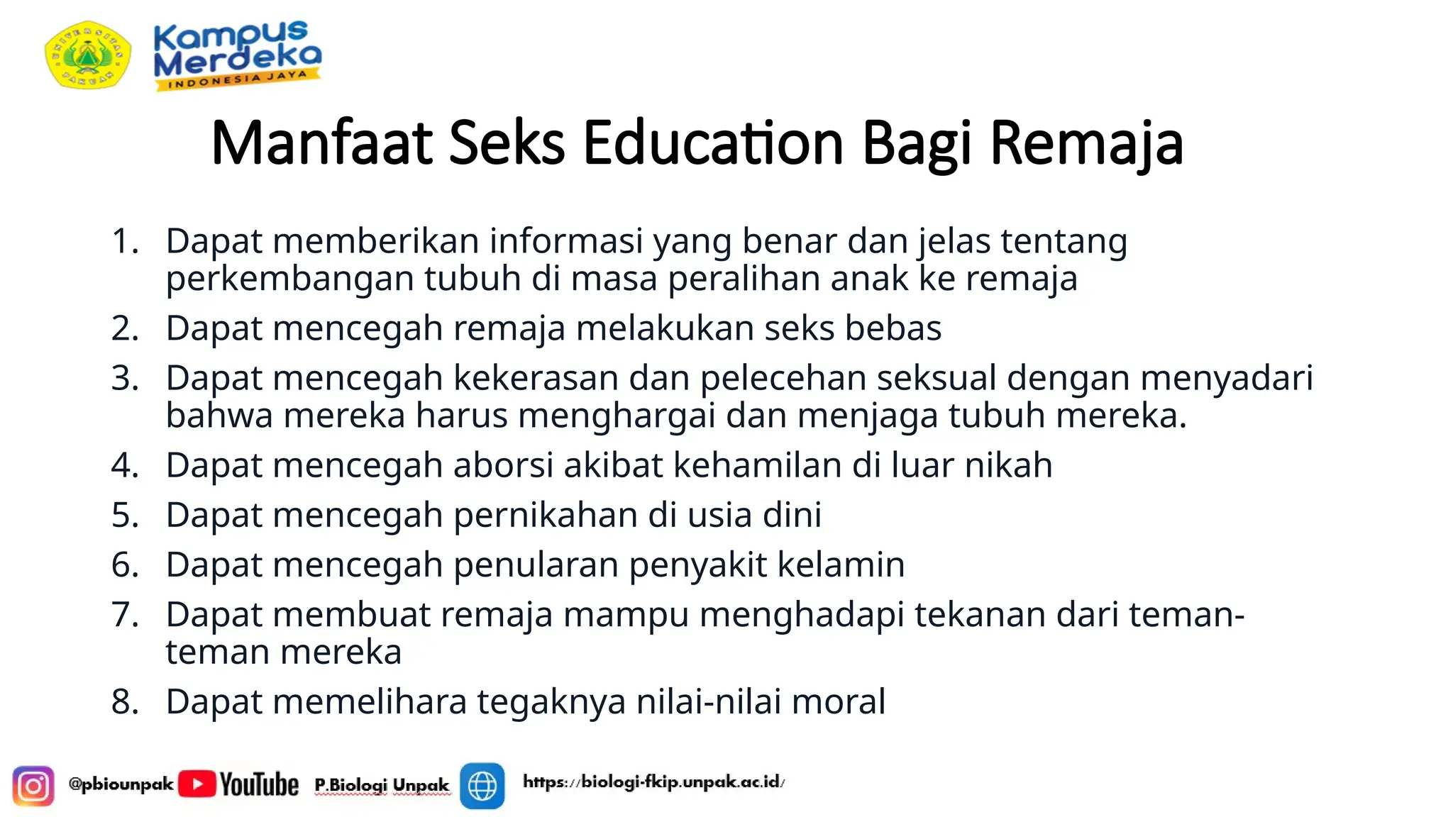 Materi Sex Education Bagi Pelajar Dan Remaja Pptx