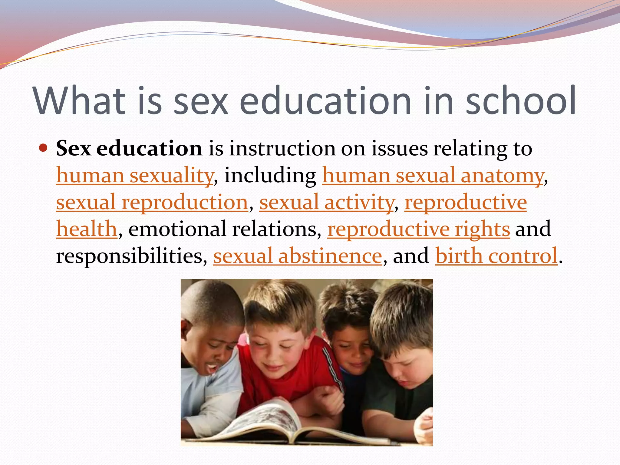 Sex Education In School Ppt