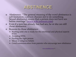 Sex education michelle | PPTX