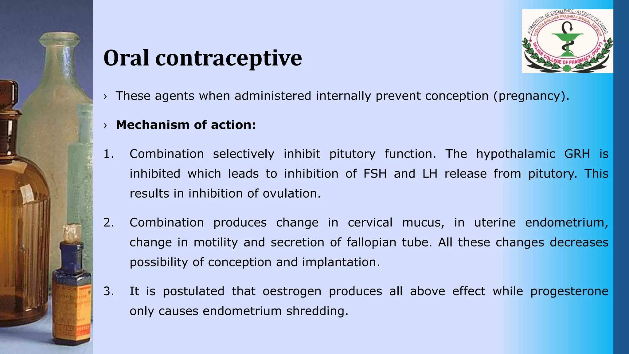 Sex hormones and oral contraceptive [autosaved] | PPTX