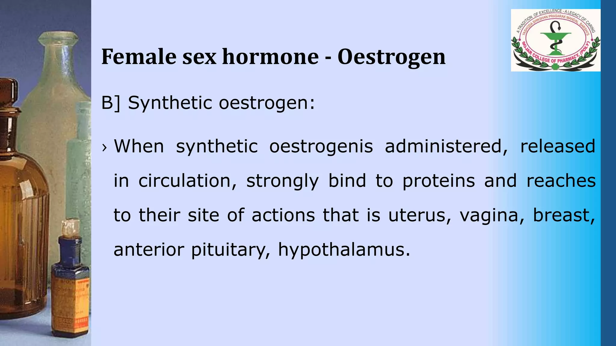 Sex hormones and oral contraceptive [autosaved] | PPTX