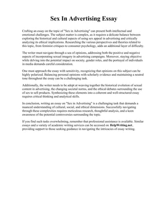Sex In Advertising Essay.pdf