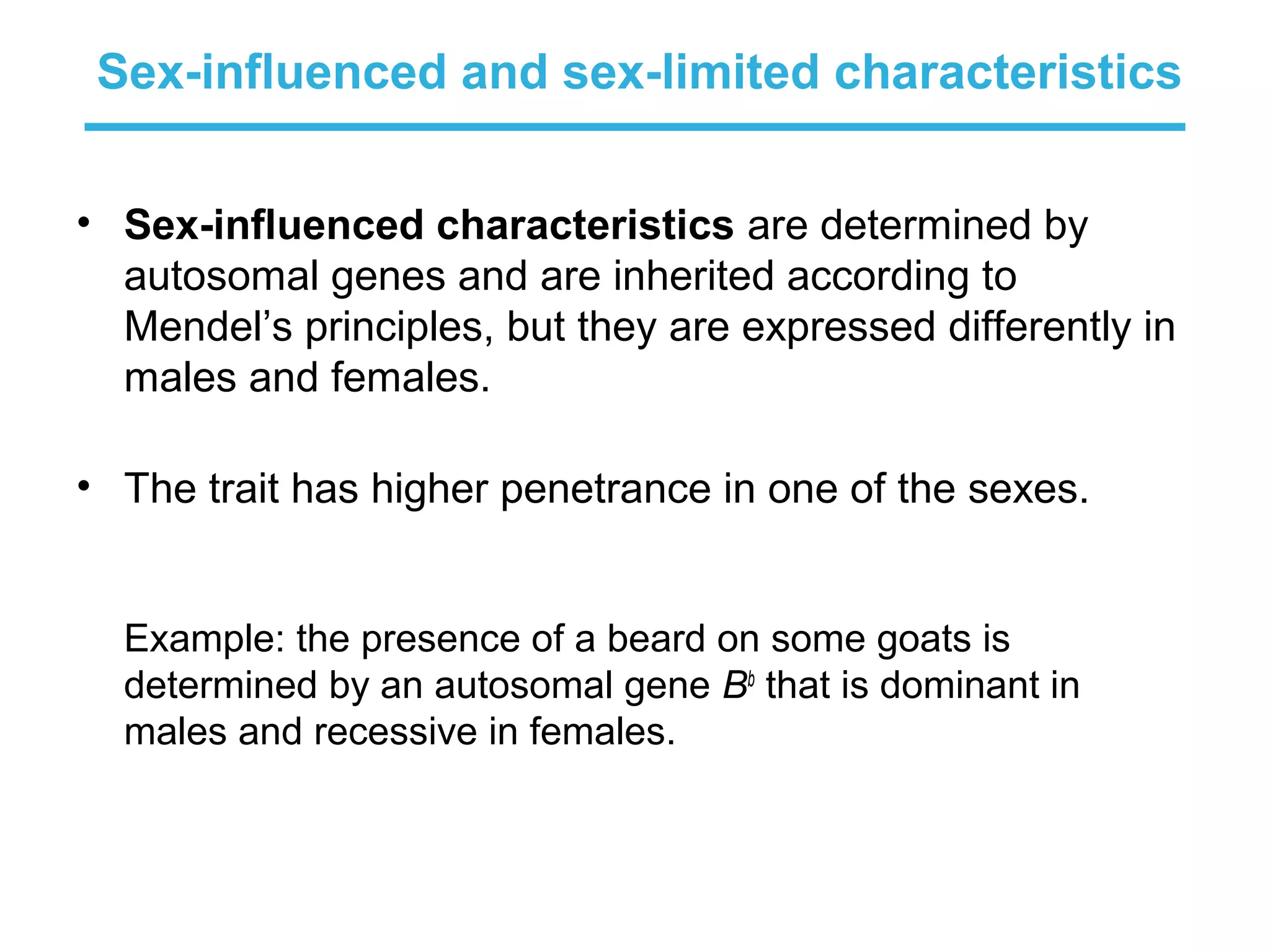 Sex influenced and sex limited traits ppt | PPT