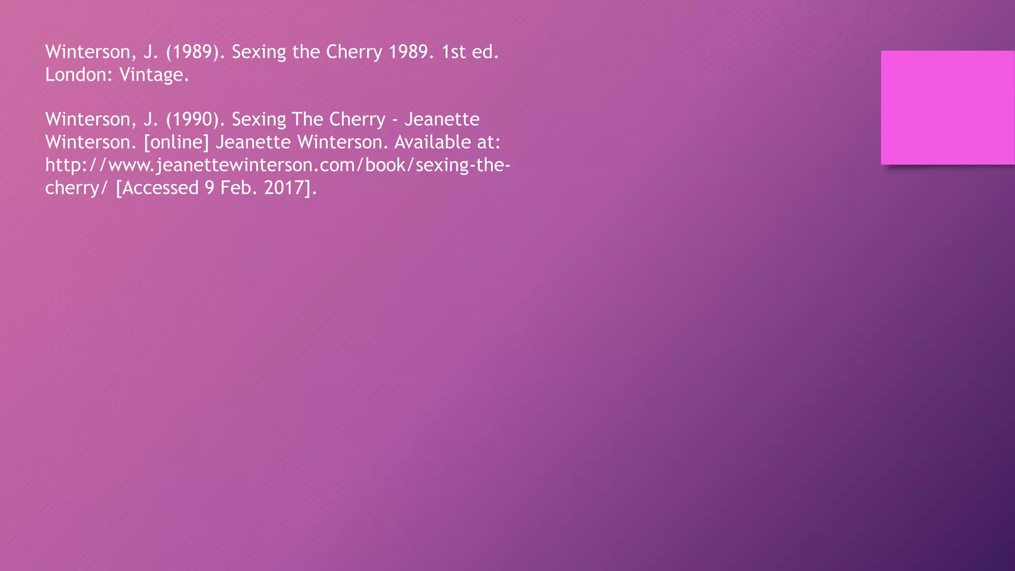 Sexing the cherry preesie powerpoint notes handouts | PPTX