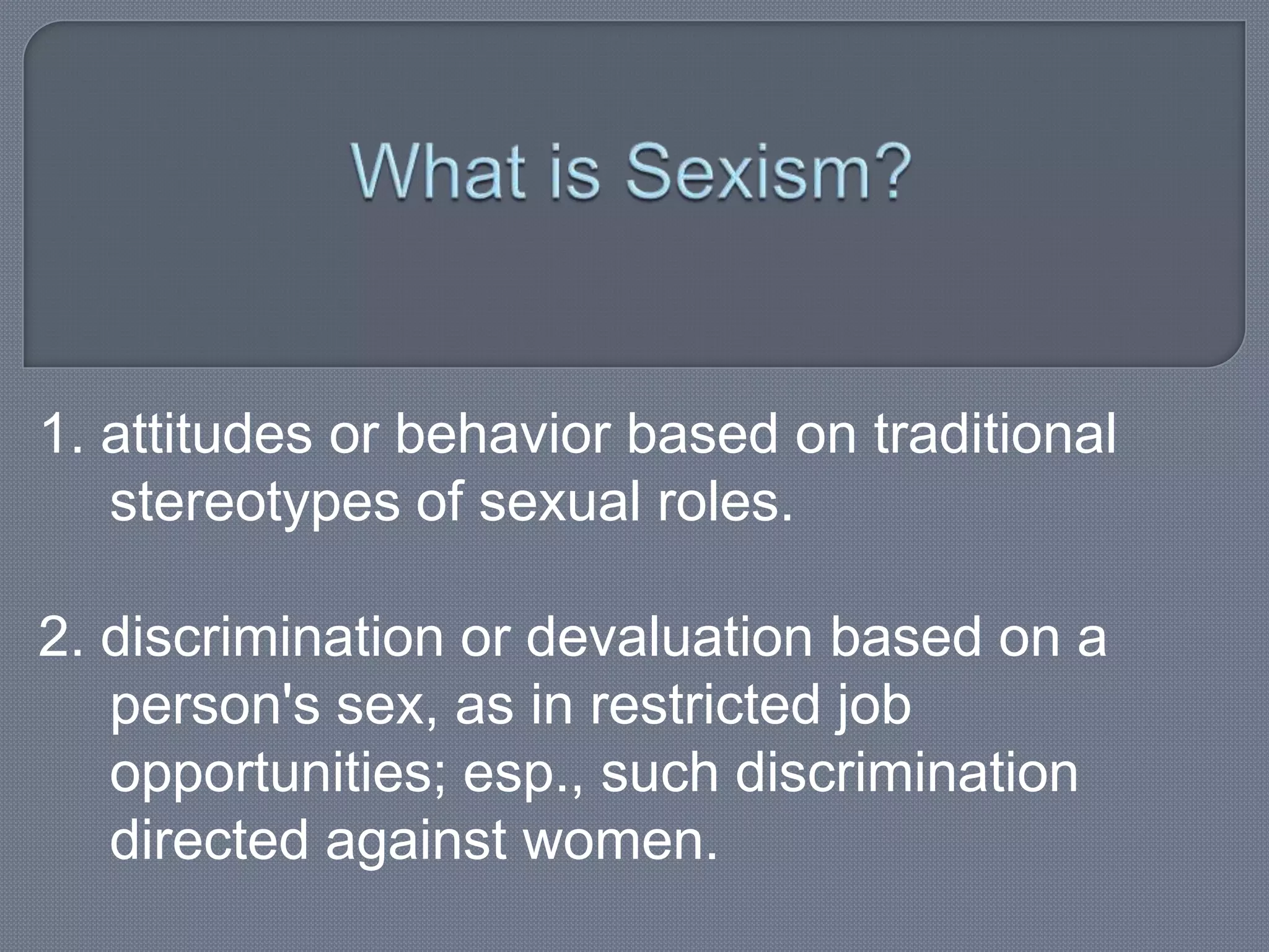 Sexism | PPTX
