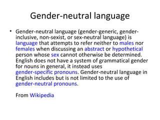 Sexism In Language | PPT