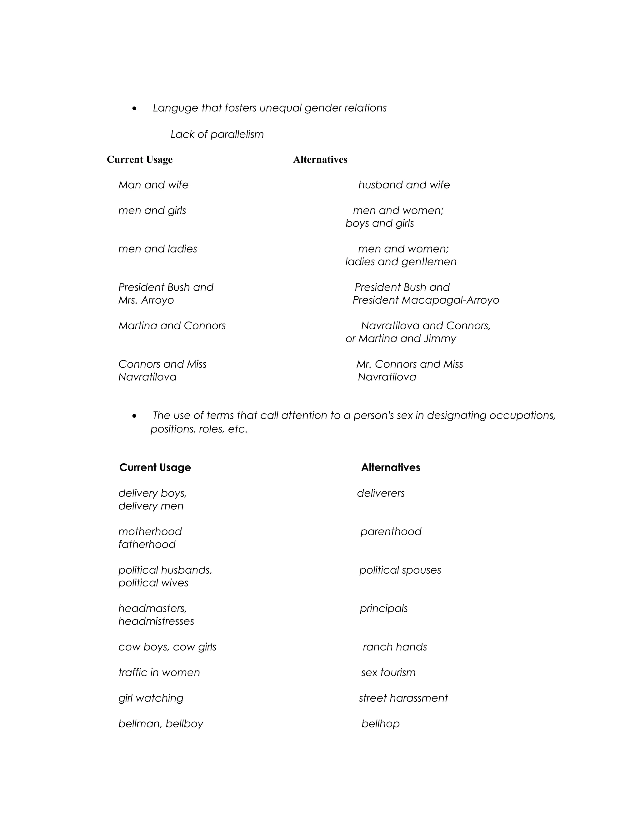 Sexism in language | DOC