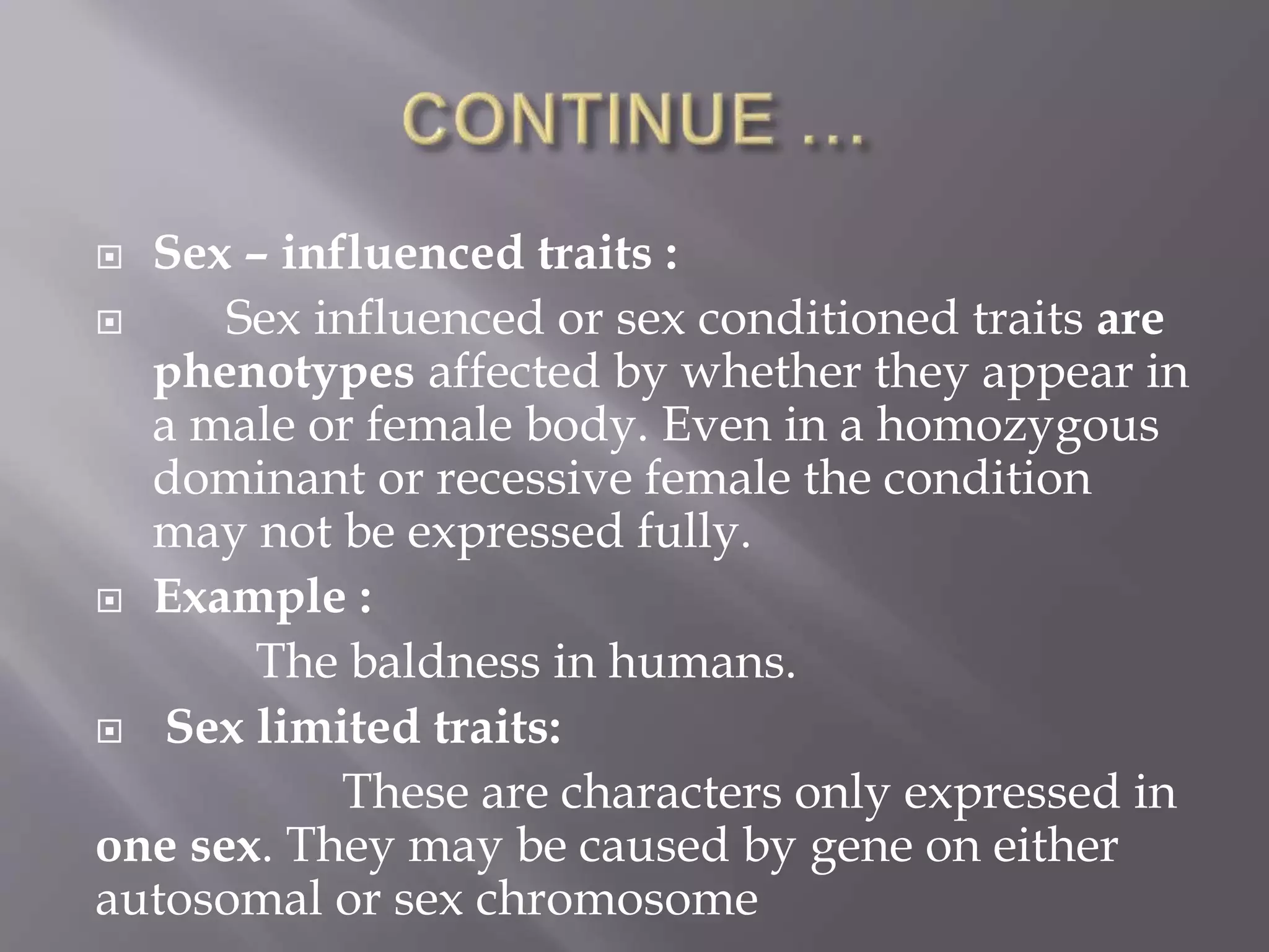 Sex linkage | PPT