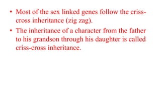 Sex linked inheritance | PDF